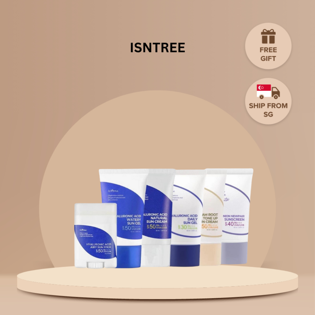 Isntree Sunscreens (Watery Sun Gel, Natural Sun Cream, Yam Root Tone Up ...