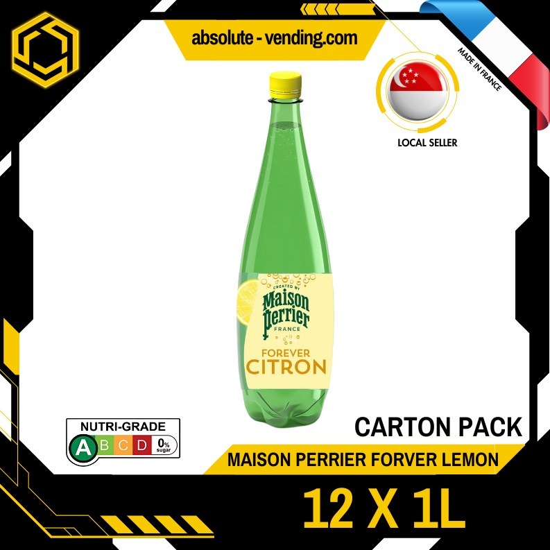 [CARTON] MAISON PERRIER Lemon Sparkling Mineral Water 1L X 12 (BOTTLE ...