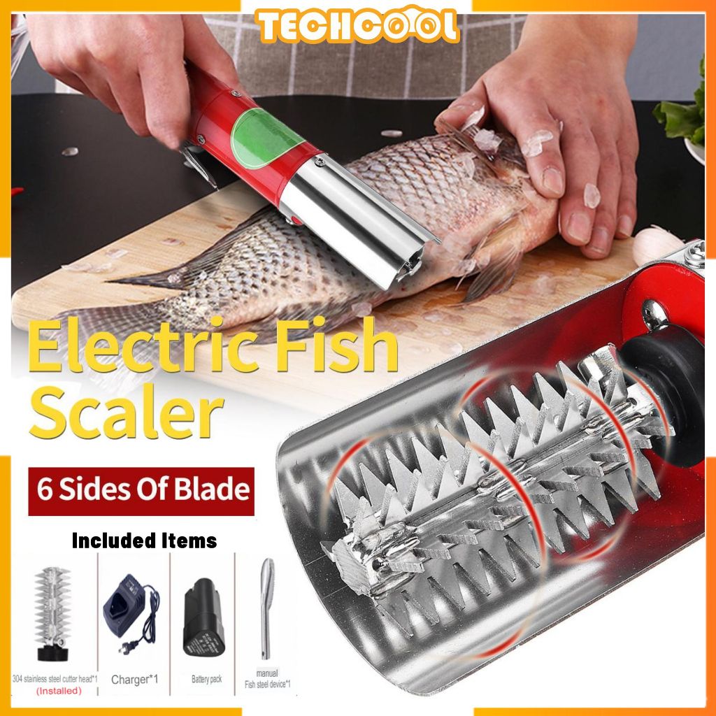 Wireless Electric Scraping Fish Scales Machine Clean Easy Fish Stripper ...