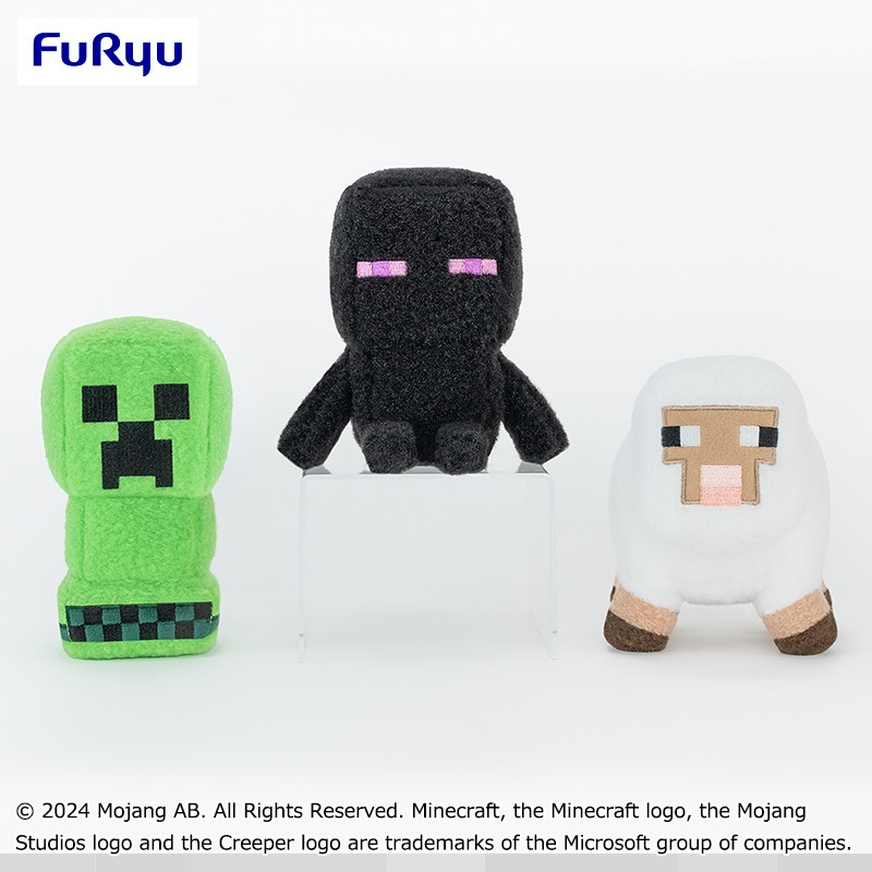 Minecraft Creeper / Enderman / Sheep Fluffy Plush - FuRyu Crane Game ...