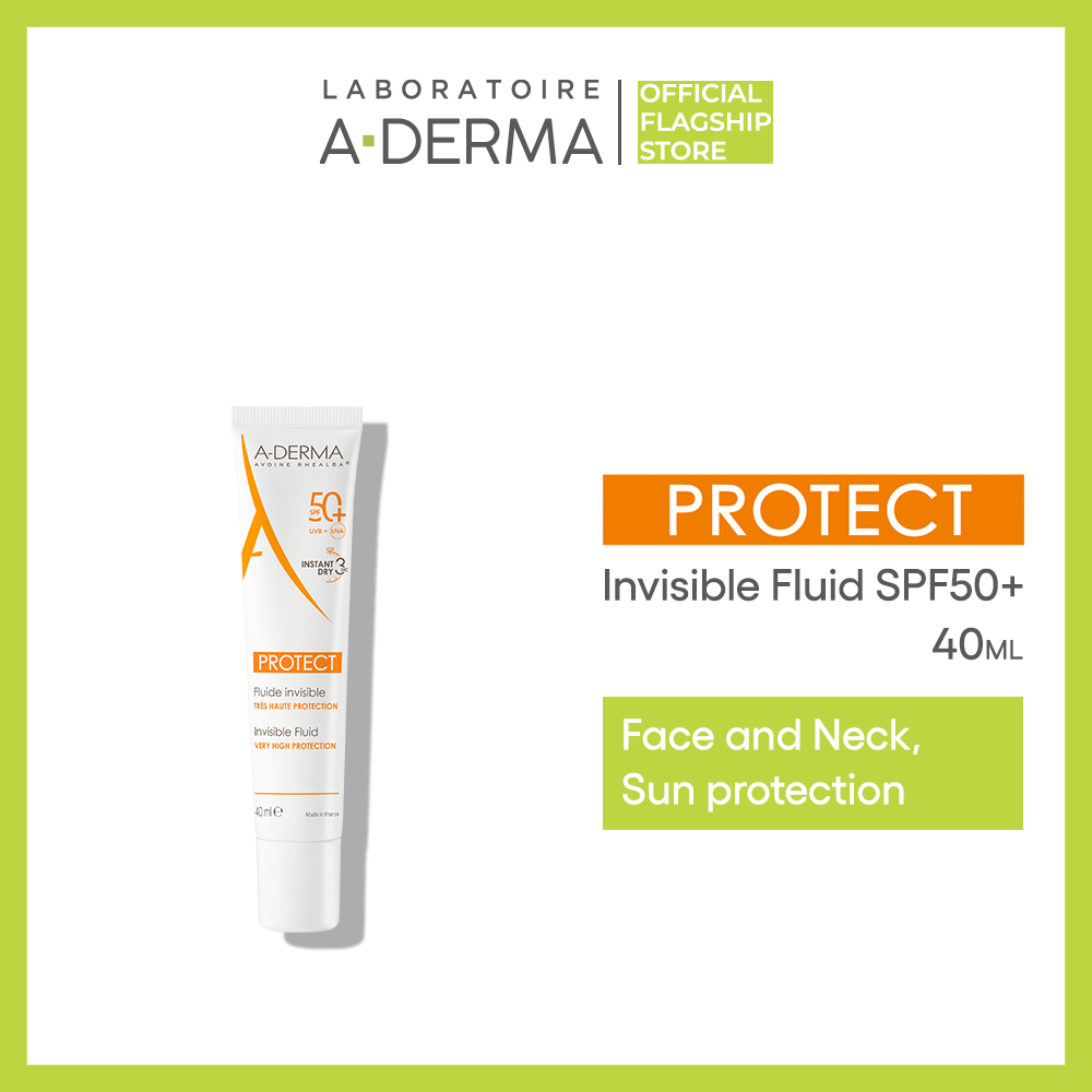A-Derma Protect SPF50+ Invisible Face Sun Fluid 40ml | For combination ...