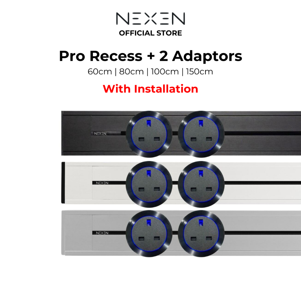 Nexen Pro Recess Power Track + 2 Adaptor (with Installation) | Power ...