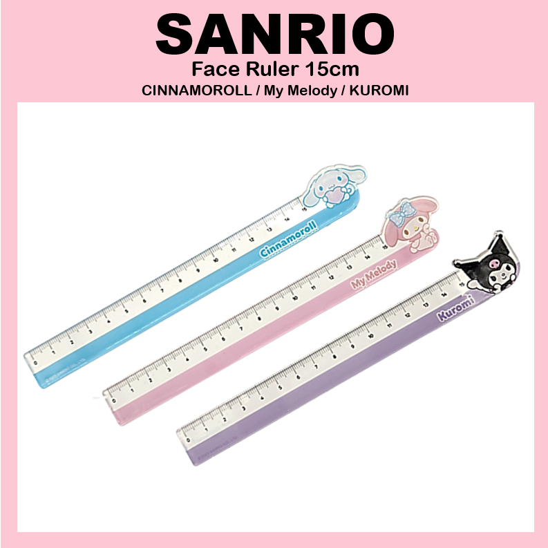 [SANRIO] CINNAMOROLL / My Melody / KUROMI Face Ruler 15cm | Shopee Singapore