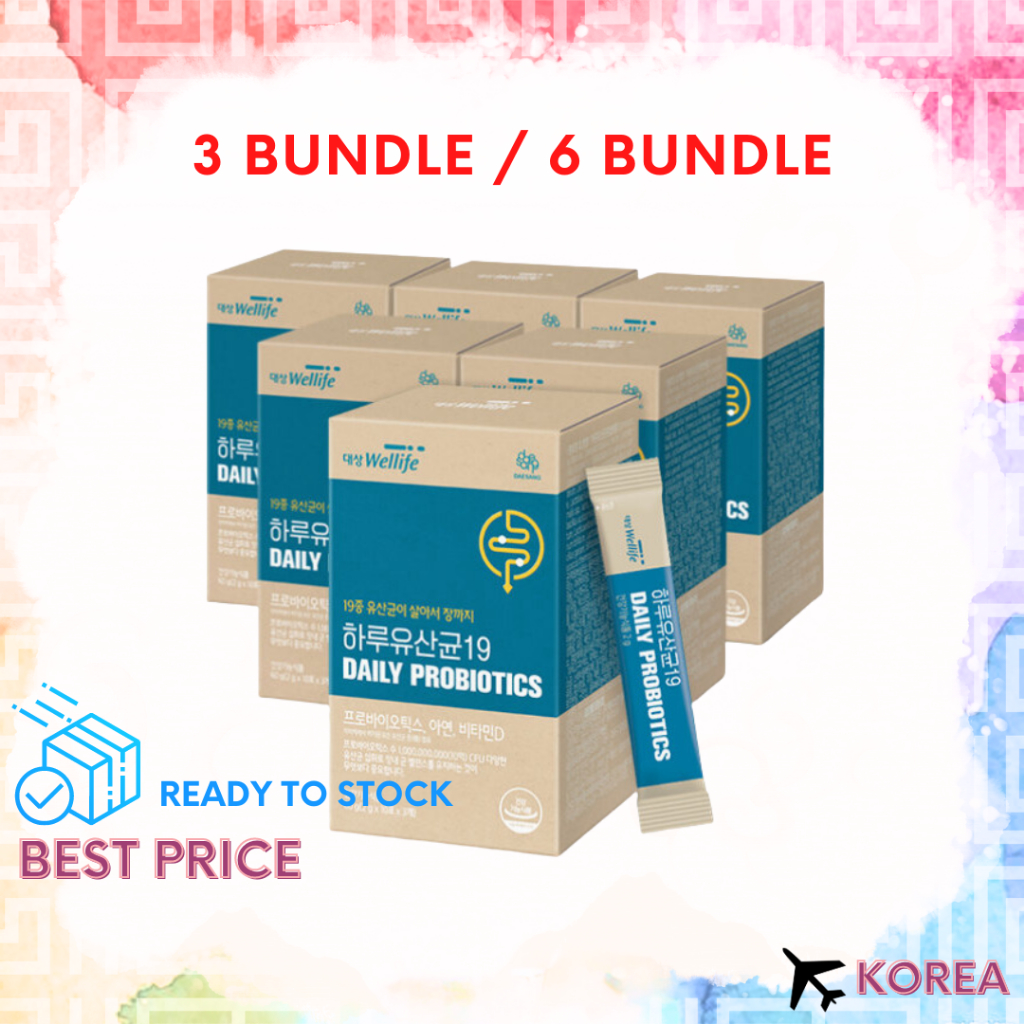 Daesang Wellife Daily Probiotics 19 Synbiotics 3 & 6 Bundle / Ready to Stock / 2g x 30 sticks ...