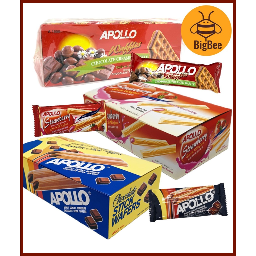 Apollo Wafers - 11gx10/30pkts Chocolate Stick/ Strawberry Stick ...
