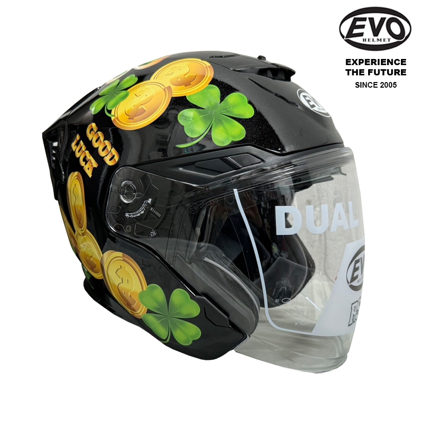 EVO RS9 Lucky Clover Helmet (FREE HEVIK HELMET BAG) | Shopee Singapore