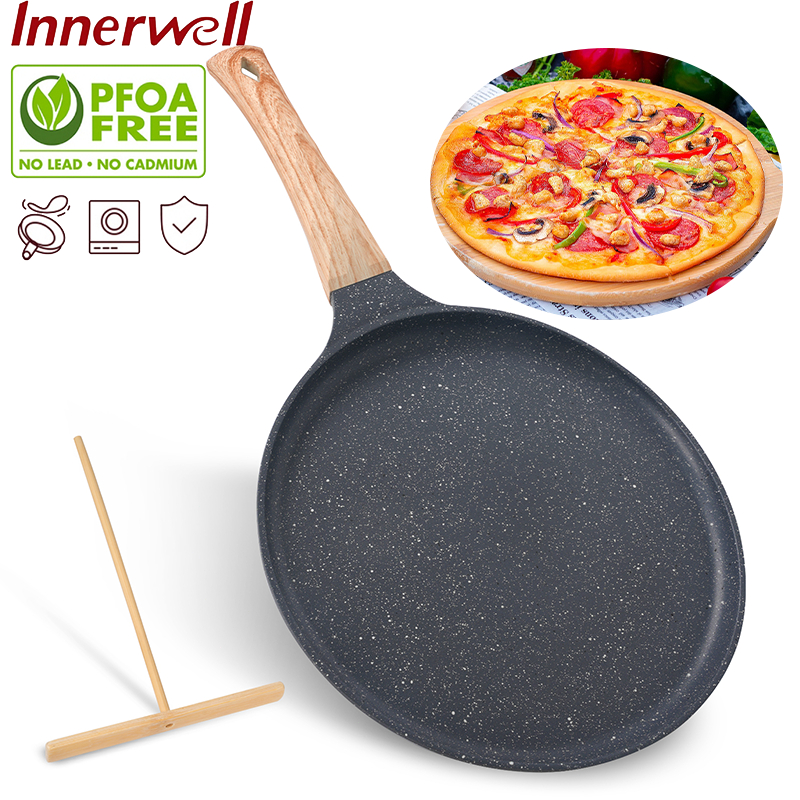 Innerwell Crepe Pan Nonstick, 8/9.5/11 inch Griddle Pan for Stove Top ...