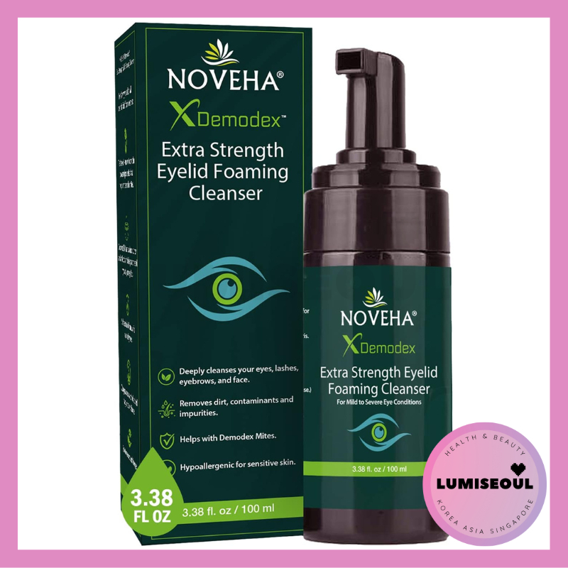 (SG READY STOCK) Expiry 2027 Noveha Demodex Eyelid Foam Cleanser Wash ...