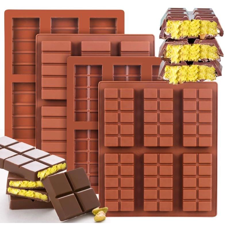 🇸🇬 Kunafa Mould Chocolate Bar Grid Square Chocolate Mold Rocky Cocoa ...