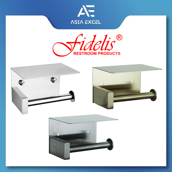 FIDELIS FV-6941 CHROME / GUN METAL / BRUSHED GOLD SINGLE ROLL TOILET ...