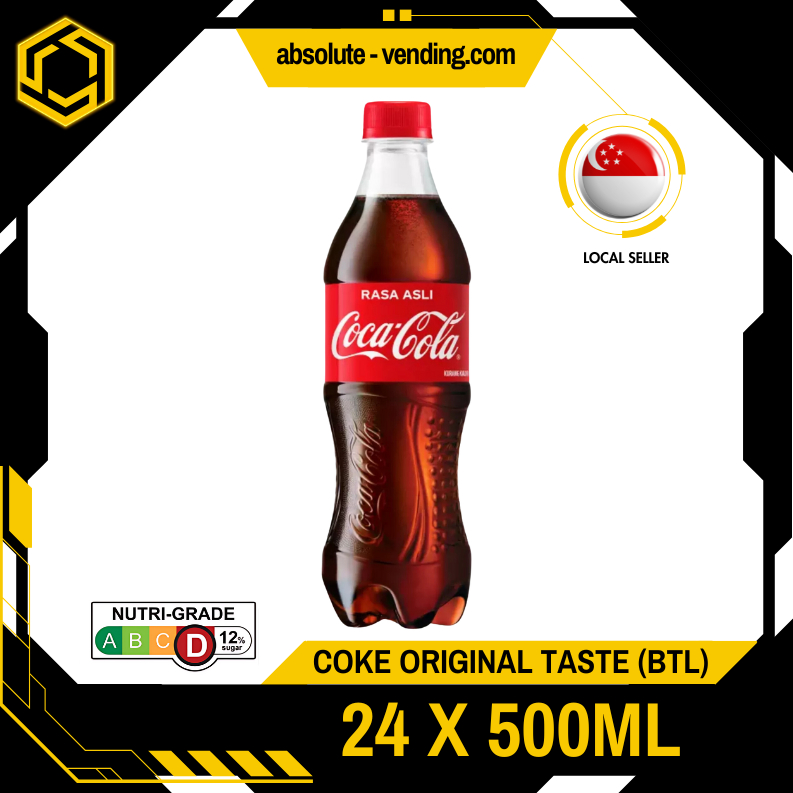 COKE Original Taste 500ML X 24 (BOTTLE) | Shopee Singapore