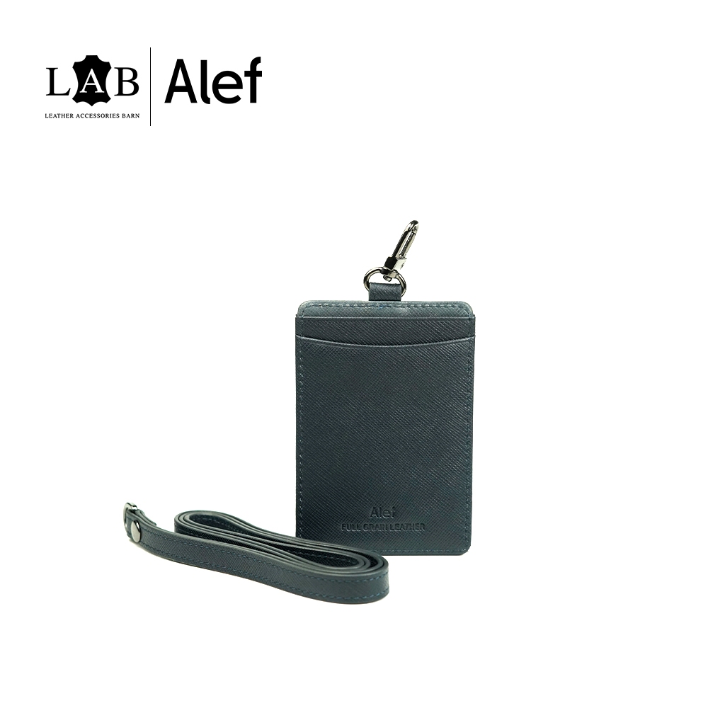 Alef Tokyo Leather Lanyard (Grey/Navy) | Shopee Singapore