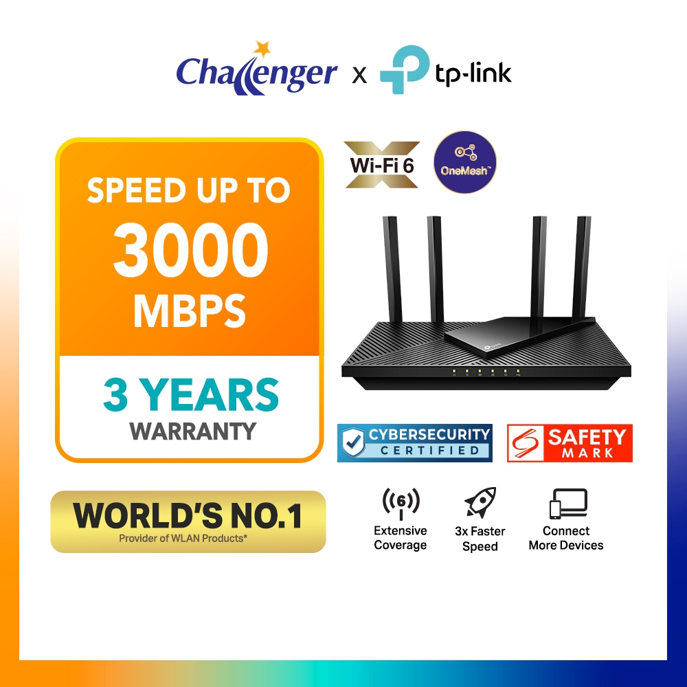 TP-Link Archer AX55 AX3000 Dual-Band Wi-Fi 6 Router | Shopee Singapore