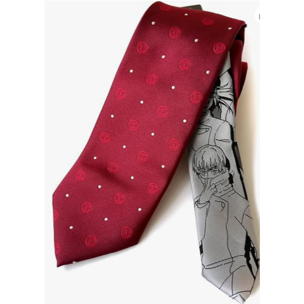 Jujutsu Kaisen Dark Red Dot Neck Tie Toge Inumaki Maki Zenin Panda ...