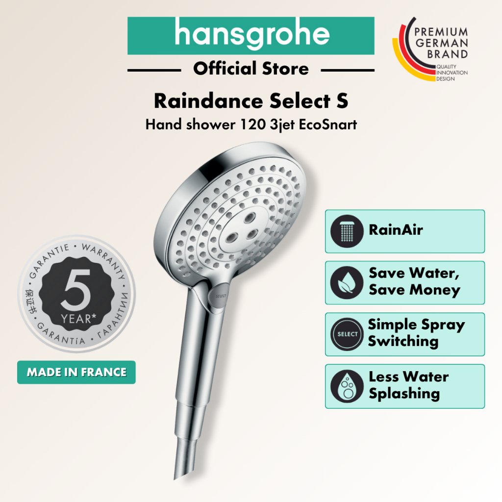 hansgrohe hand shower Raindance Select S - round shower head (120mm ...