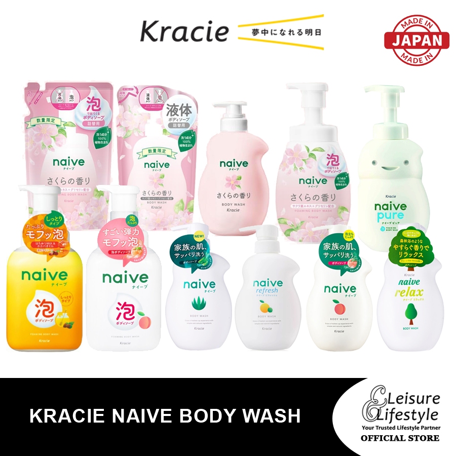 Kracie Naive Body Wash/Body Soap/Body Foaming Wash/ Refill | Shopee Singapore