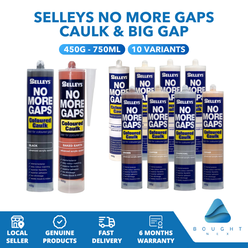 Selleys No More Gaps Caulk 450g & BIG Gap 750ml - Advanced Acrylic Sealant for Cracks | Shopee ...