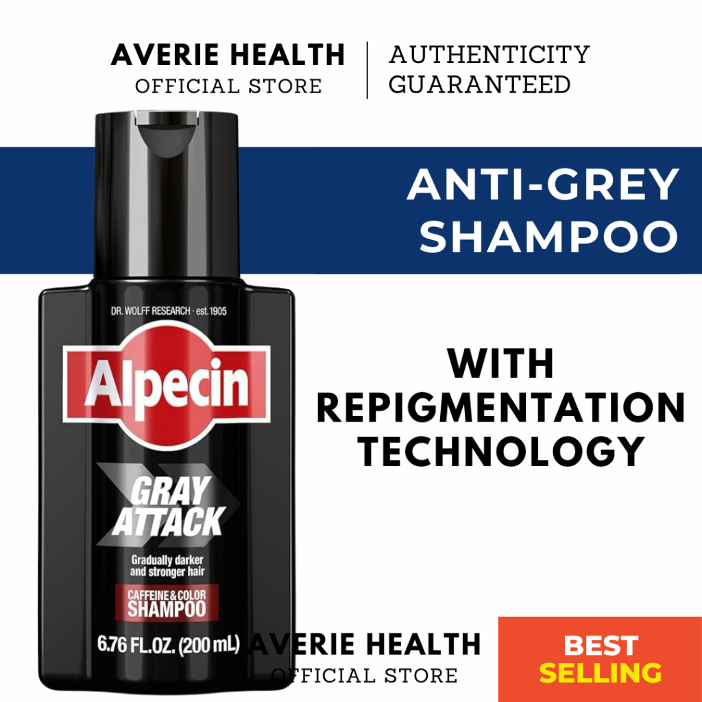 Alpecin Grey Attack Caffeine & Colour Shampoo 200ml - Gradually Darker ...