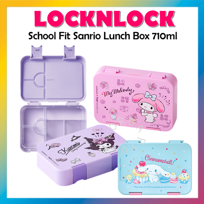 [LocknLock] School Fit Sanrio Lunch Box 710ml LCB700 Mymelody Kuromi Cinnamoroll | Shopee Singapore