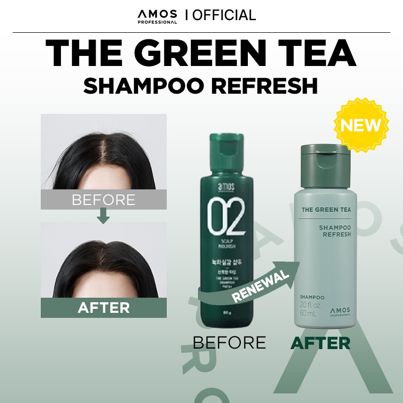 [AMOS PROFESSIONAL] The Greentea hair loss care Shampoo Fresh 80ml ...