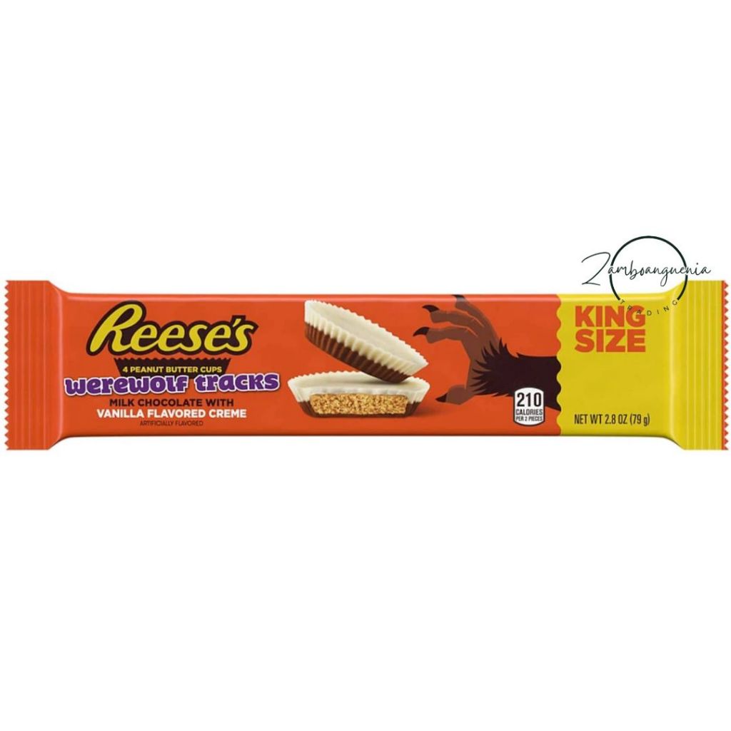 REESE'S 4 Peanut Butter Cups Werewolf Tracks Milk Chocolate with ...