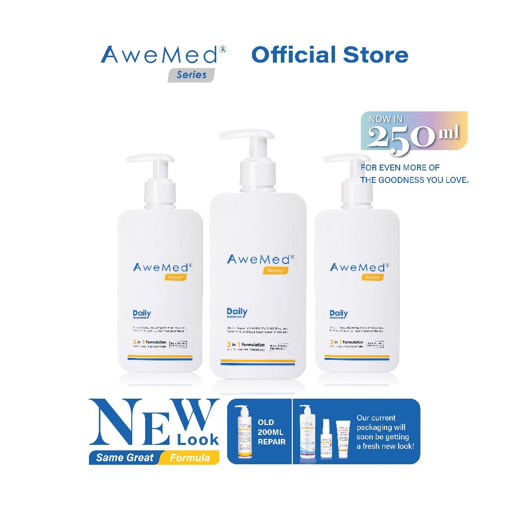 [Bundle Deal] 3x AweMed® Repair+ Daily Moisturiser 250ml [NEW Look with ...