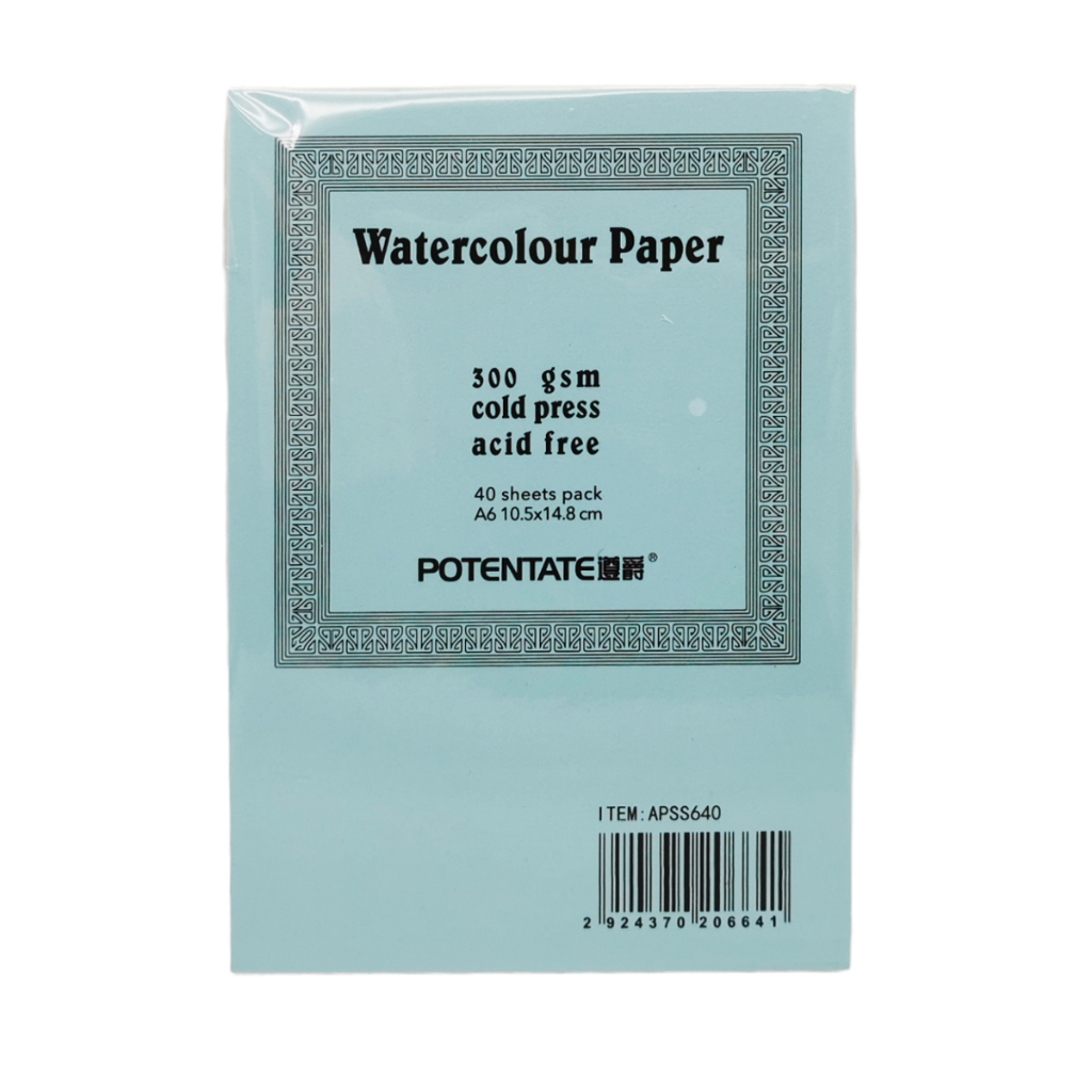 Potentate A6 Watercolour paper 300gsm 40sht Cold Press APSS640 ...