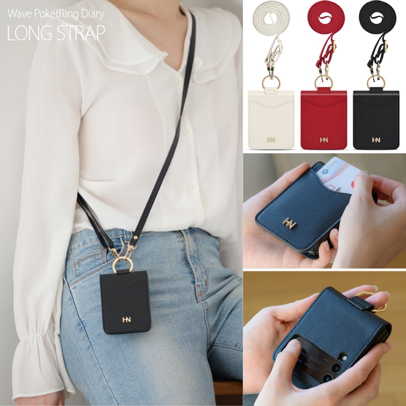 Korea Leather GALAXY{Z Flip6/Z Flip5/Z Flip 4/3}Phone Case shoulder ...