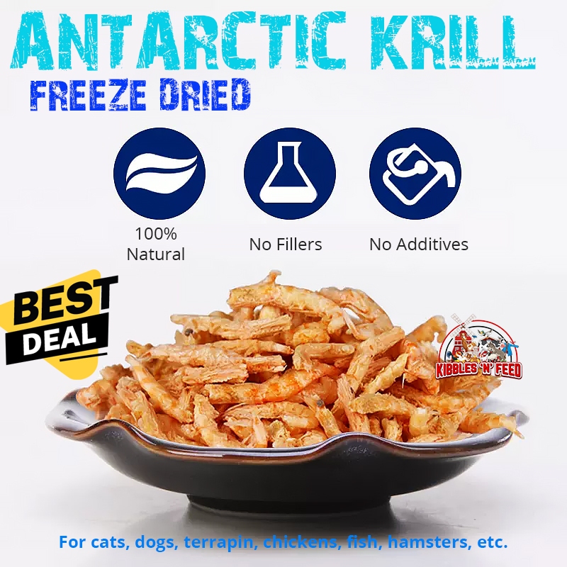 🇸🇬[LOCAL SELLER]🇸🇬 ANTARCTIC KRILL FREEZE DRIED FOR CAT FISH TERRAPIN ...