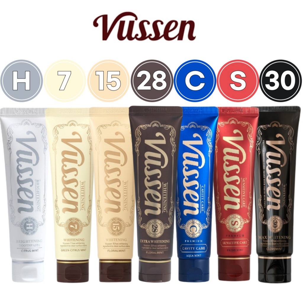 VUSSEN Whitening Premium Toothpaste | Oral Care & Brightening | Teeth Whitening Gel - 7 Types ...