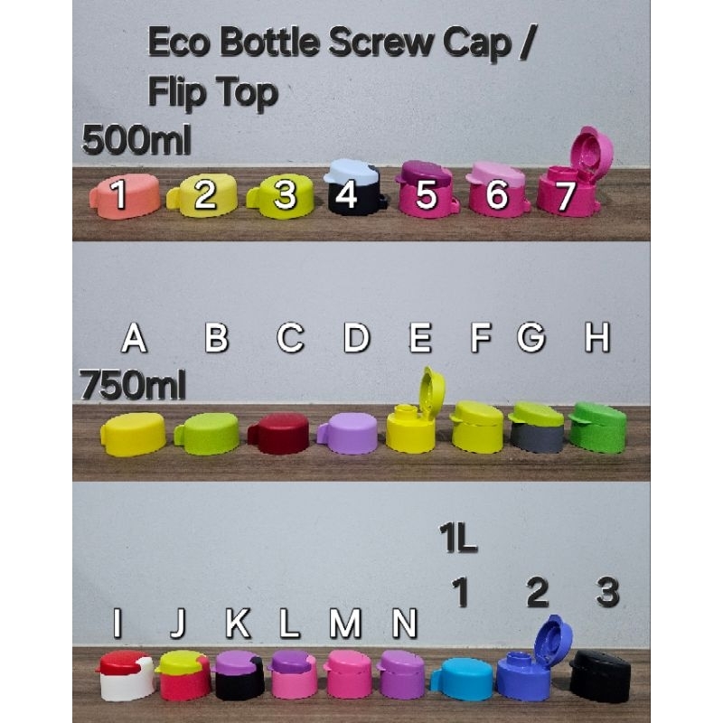 Tupperware Eco Bottle cap pls check stock available bef click 310ml ...