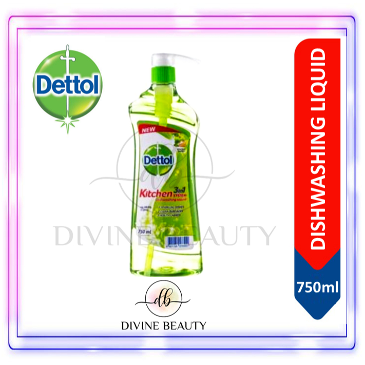 Dettol Kitchen System 3 in 1 - Dishwashing Liquid 750ml | Shopee Singapore