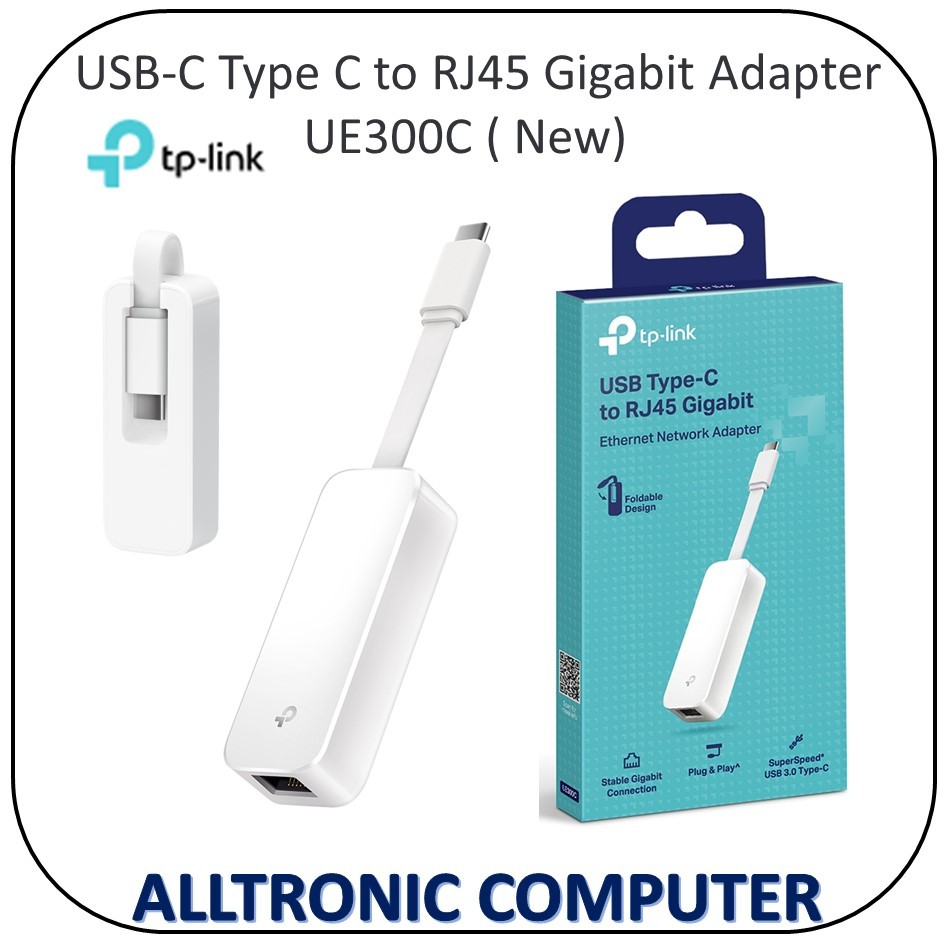 TP-Link USB-C Type C to RJ45 Gigabit Ethernet Network Adapter UE300C ...