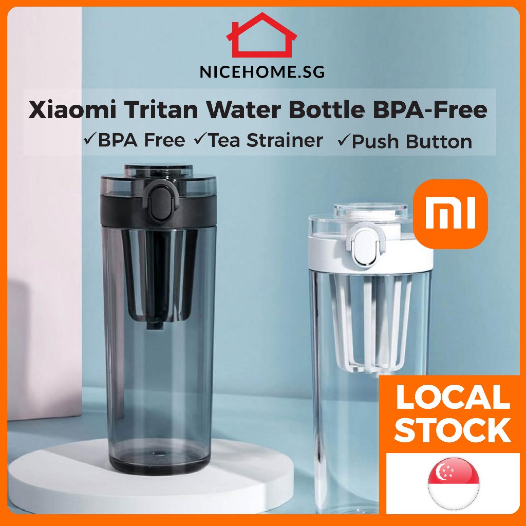 Xiaomi Tritan Water Bottle 600 ml BPA Free Safe Sports & Tea Push Button Water Drinking Cup ...