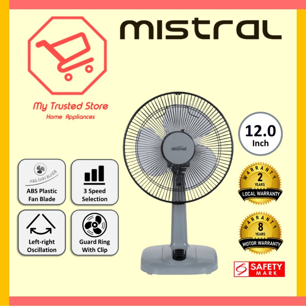 Mistral 12 inch Table Desk Fan (MTF1203) | Shopee Singapore