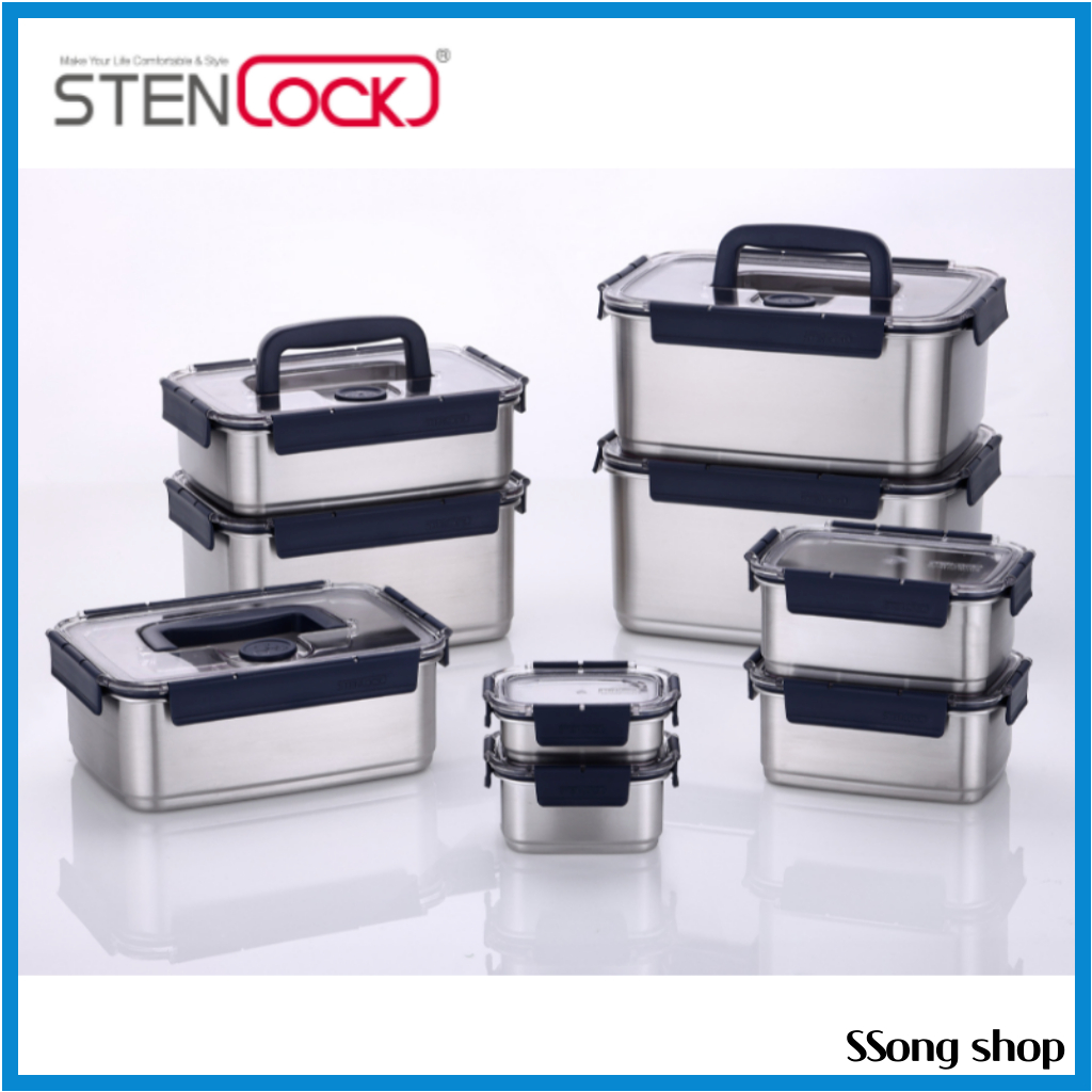 Stenlock Stainless Steel Airtight Container Most Set | Shopee Singapore