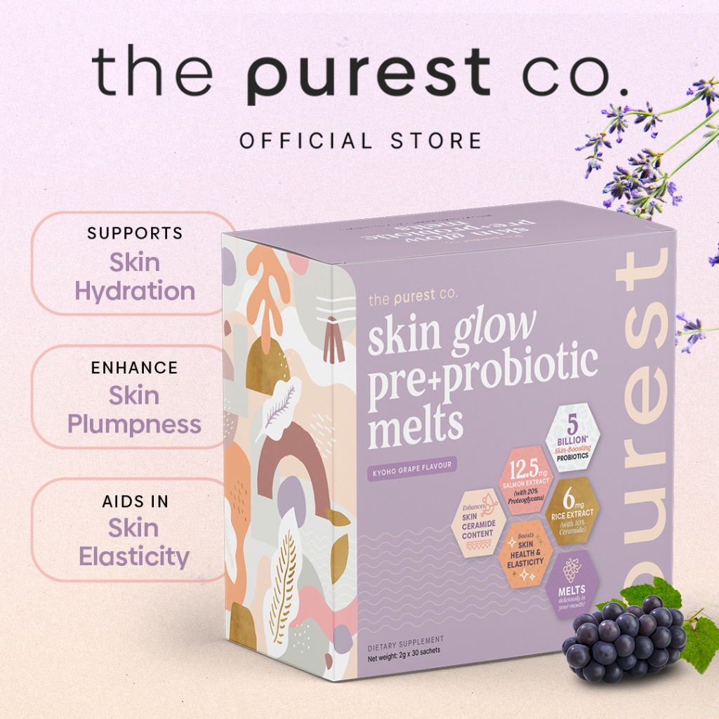 Purest Co Skin Glow Pre+Probiotic Melts (Hydration & Elasticity Boost ...