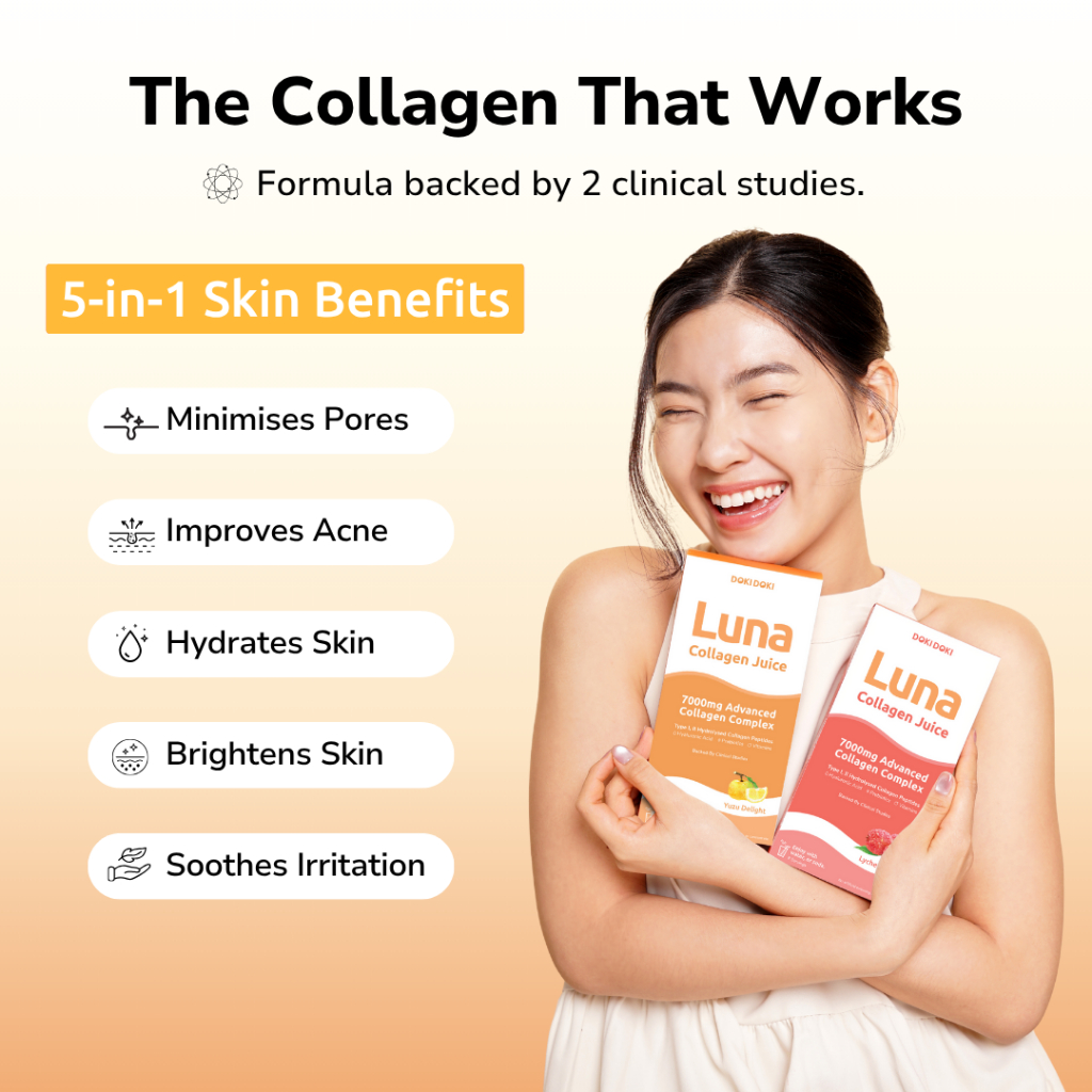 [1-For-1] Luna Collagen Juice | 7000mg ACC™ to Minimise Pores, Improve ...