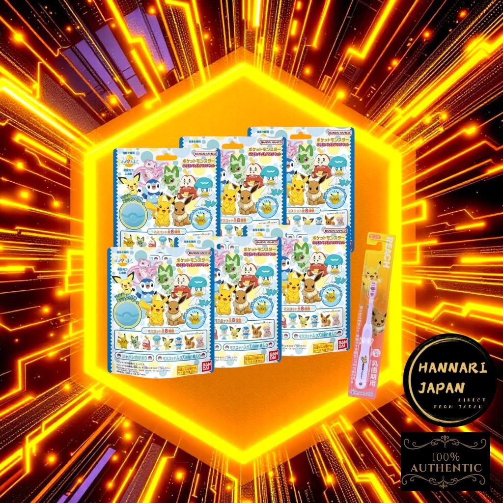 6-Pack Bandai Pokémon Bath Bombs – Includes 1 Character Toothbrush ...