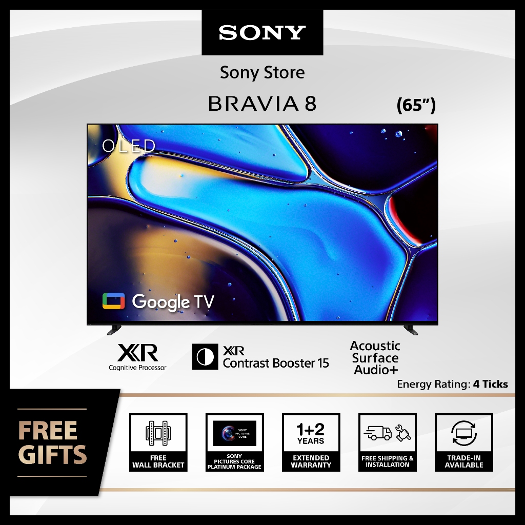 Sony BRAVIA 8 | 65 inch | 65XR80 | 4K OLED TV | 3 Years Warranty ...