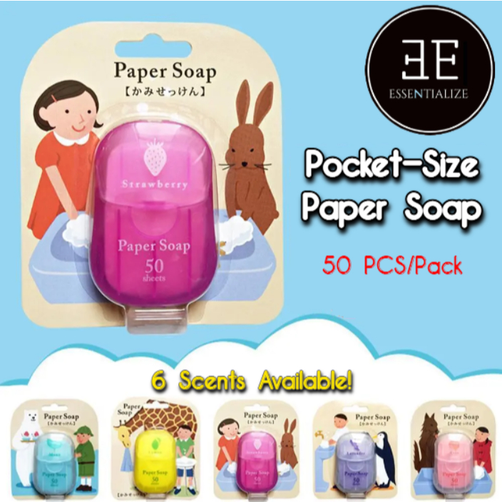 Japan Pocket-Size Paper Soap Hand Wash Anti-Bacterial Cleaning Agent ...