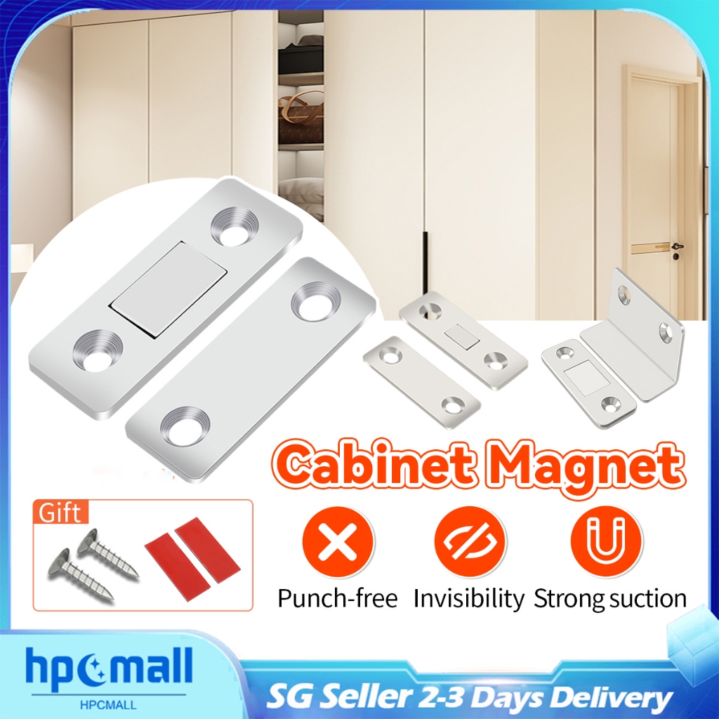 【SG Stock】Multi-Purpose Magnet Door Stopper Wardrobe Strong Door Closer ...