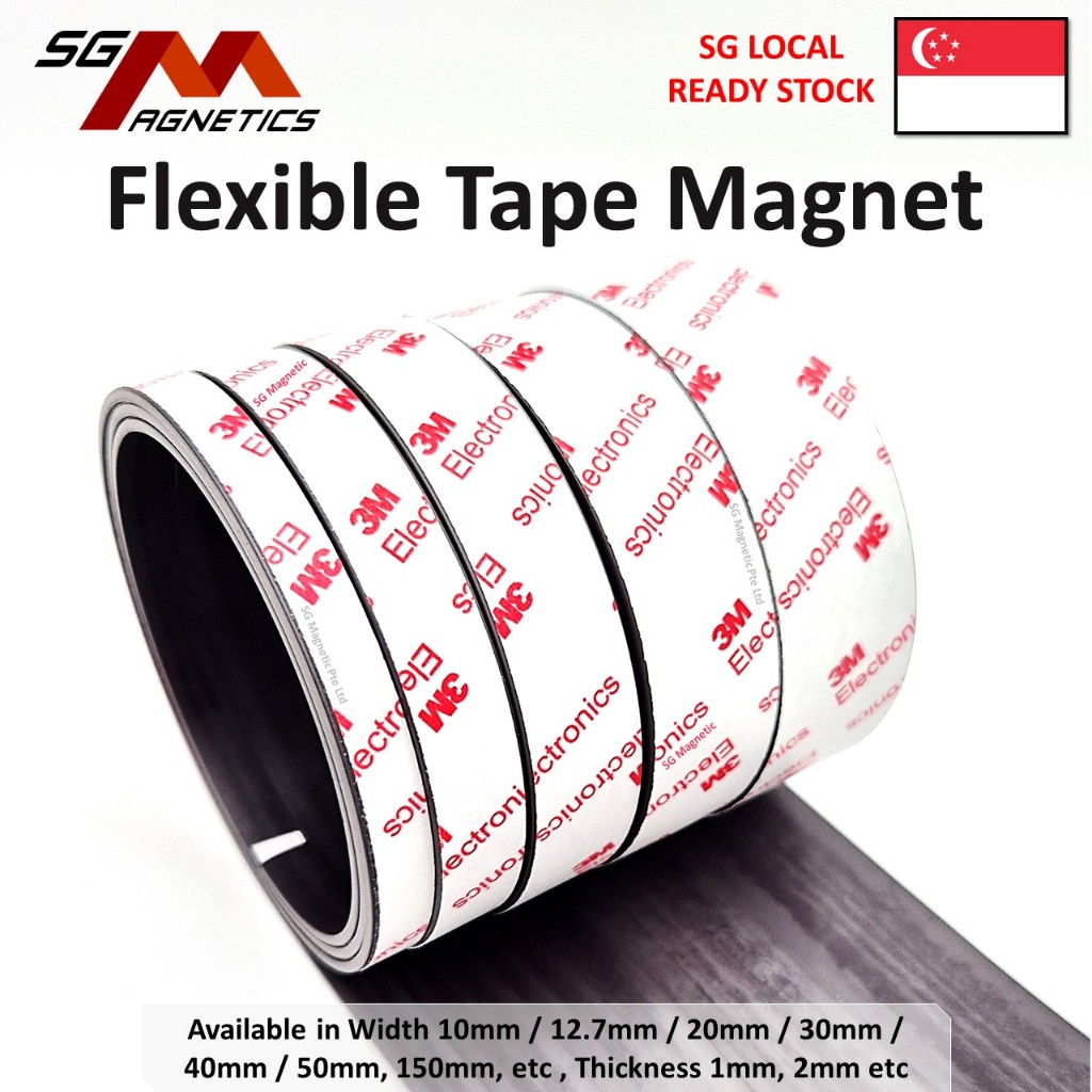 Magnetic Tape Flexible Rubber with 3M Adhesive Tapes Weak Magnets ...