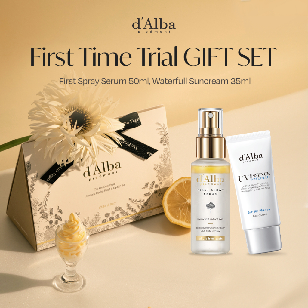 d'Alba First Trial Set (First Spray Serum 50ml & Essence Suncream 35ml ...