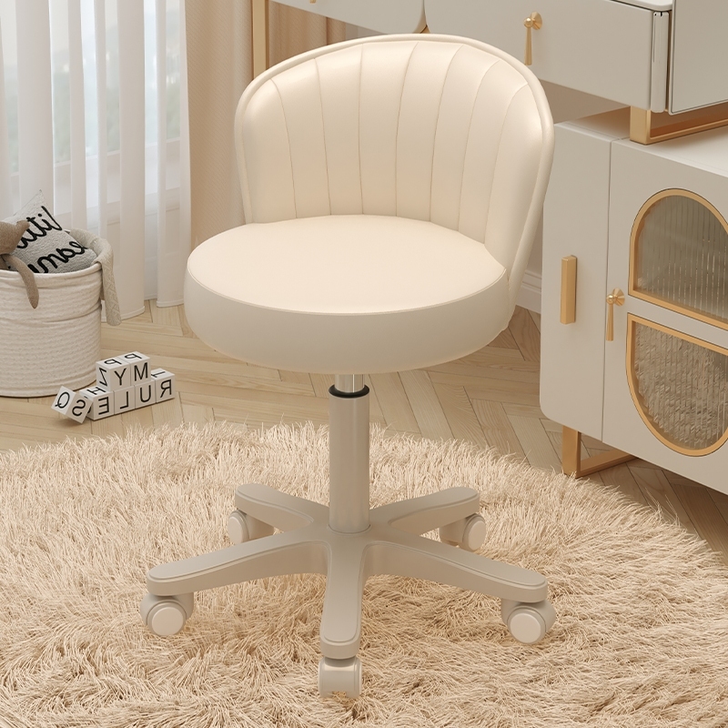 Round Wheels Chair/Stool Rotating Adjustable Height Study/Office Stool ...