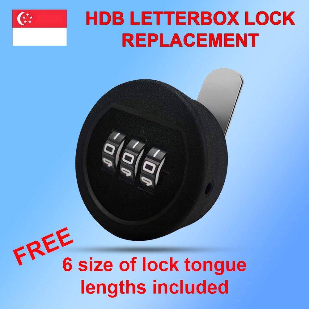 HDB Letterbox Lock Mailbox Lock Big Number 3 Digits | Shopee Singapore