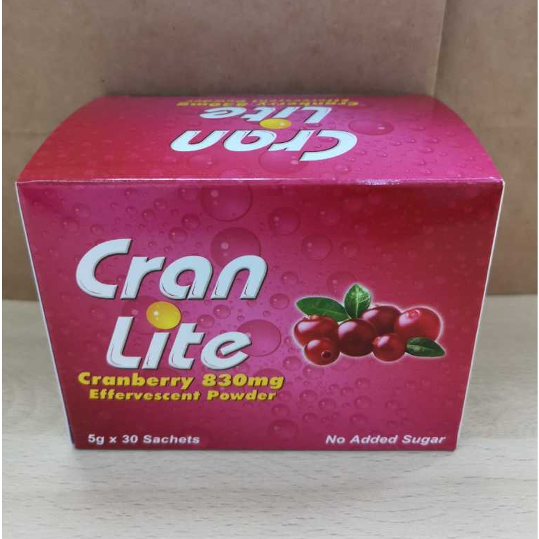CRANLITE CRANBEERY 830mg EFFERVESCENT POWDER/ONE BOX 5G*30 SACHETS ...