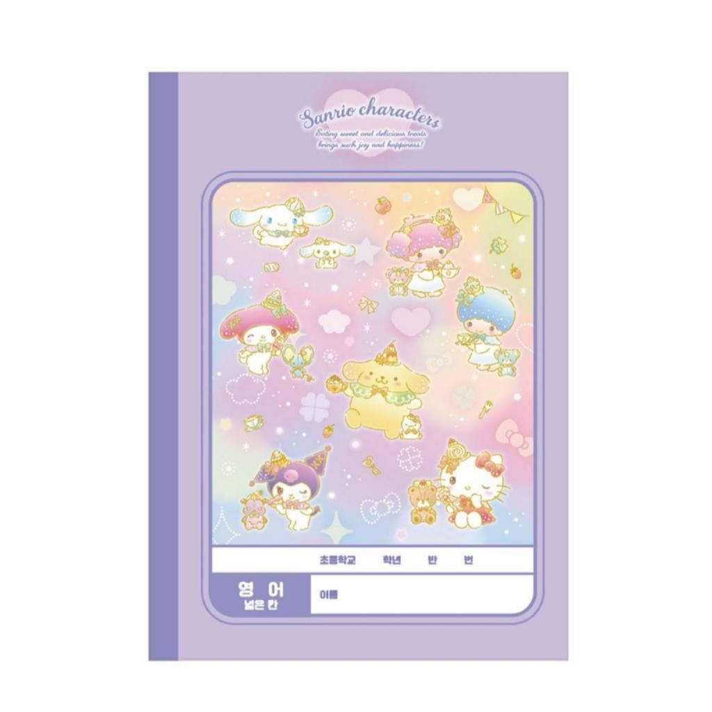 [Sanrio] Notebook with Sanrio Characters 24 pages Note Book Cute Korean ...