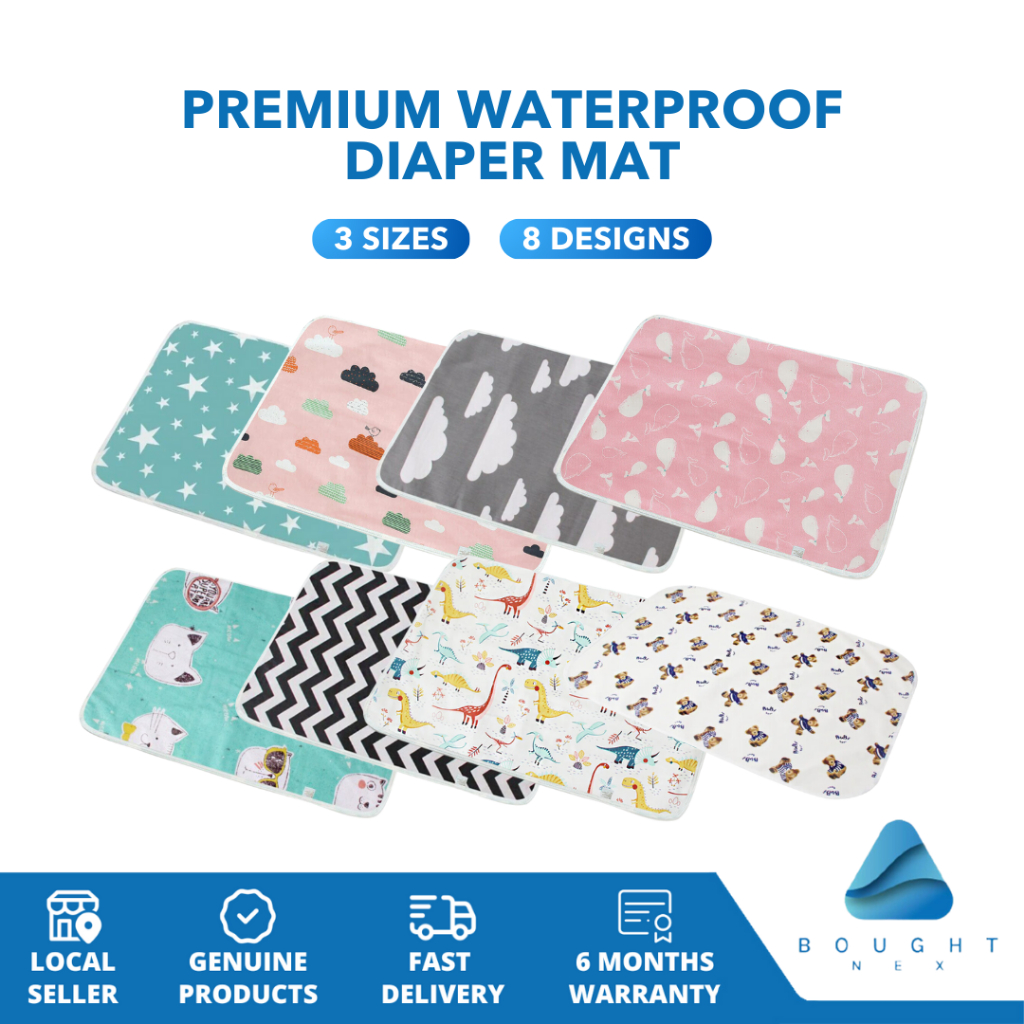 Premium Waterproof Diaper Mat - Soft Cotton, Hygiene Ensured, Easy ...