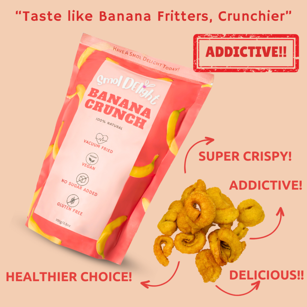 (READY STOCK) 1 PACK SMOL DELIGHT BANANA CRUNCH 100GRAM Healthy Snacks ...